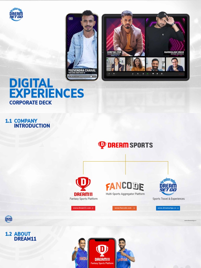 DSG Digital Experiences Deck | PDF | Sports | Business