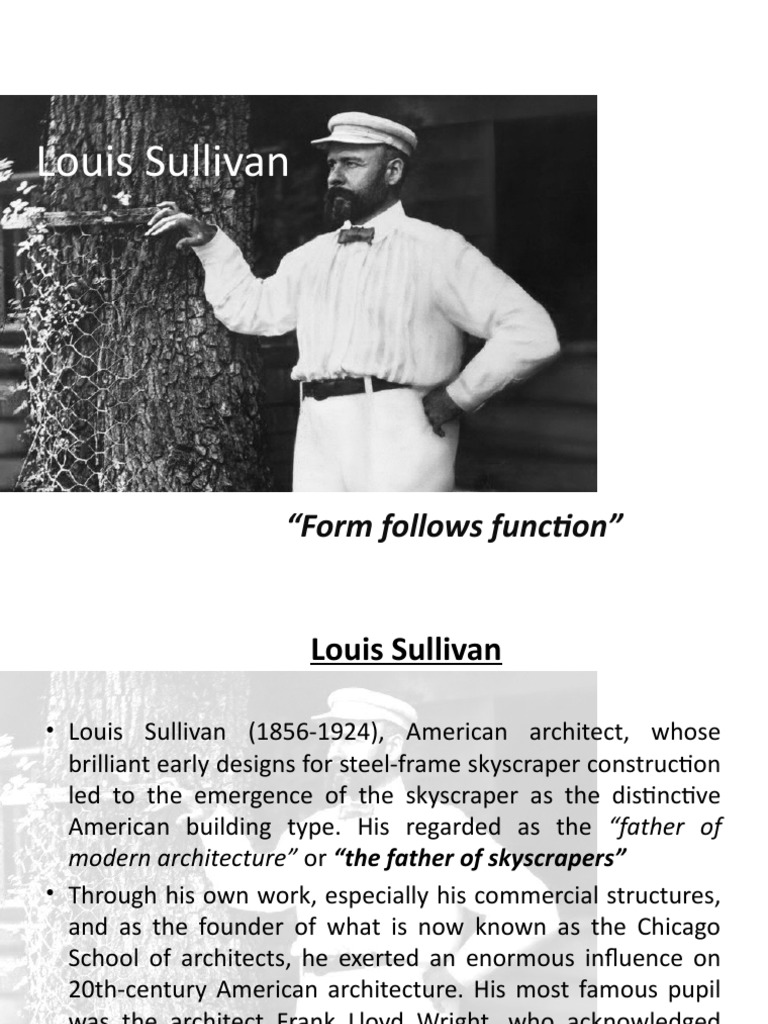 Louis Sullivan: "Form Follows Function" | Download Free PDF | Art Media ...