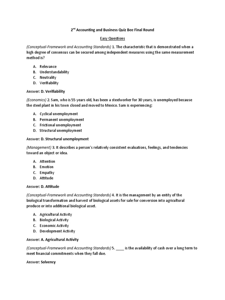 Quiz Bee Reviewer | PDF | Financial Accounting | Debits And Credits Quiz Bee Reviewer | PDF | Financial Accounting | Debits And Credits