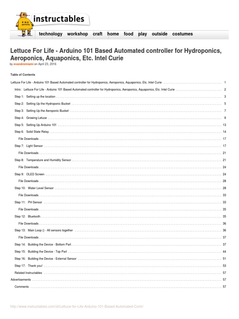 Lettuce For Life - Arduino 101 Based Automated Controller For Hydroponics, Aeroponics ...