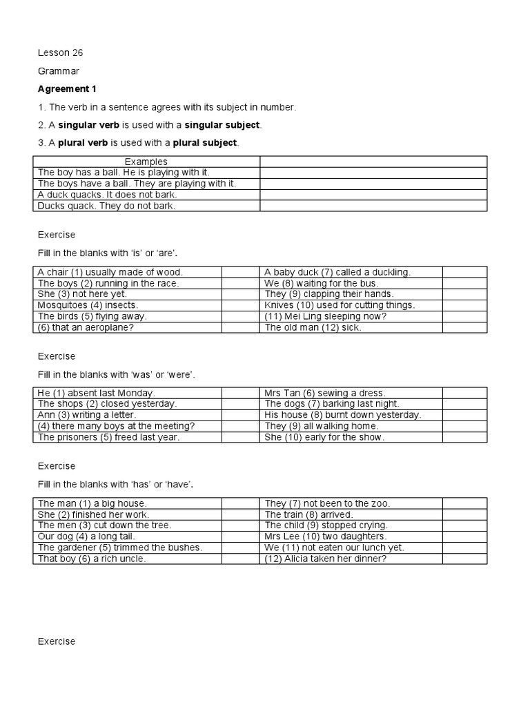 Standard 6 English Exercises. | PDF | Duck | Morphology