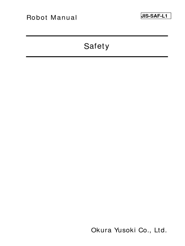 Safety: Robot Manual | PDF | Safety | Manufactured Goods