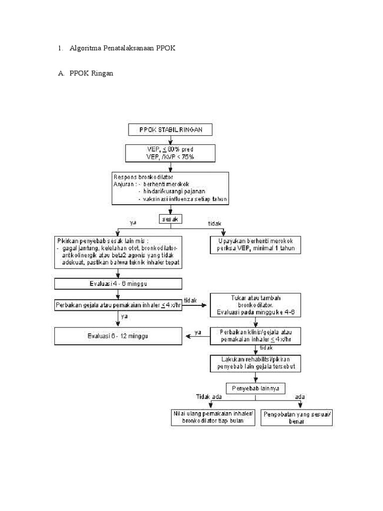 Algoritma Penatalaksanaan PPOK | PDF