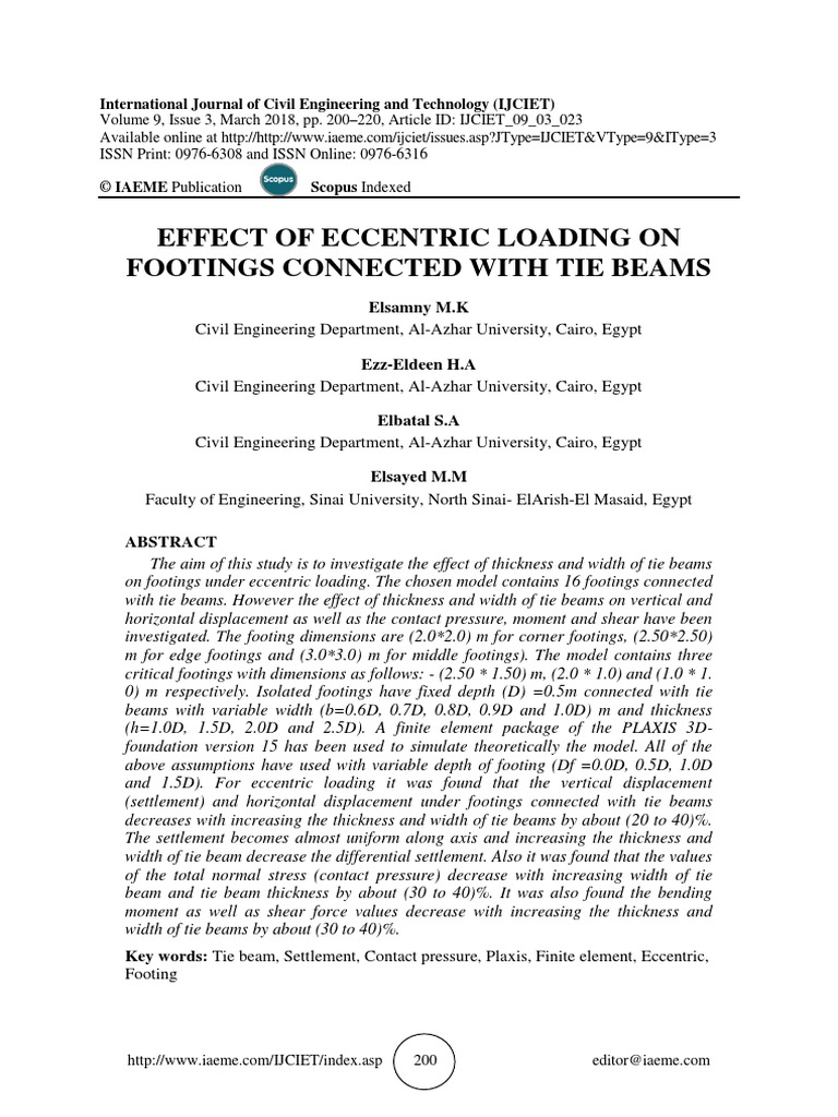 Effect of Eccentric Loading On Footings PDF | PDF | Beam (Structure ...