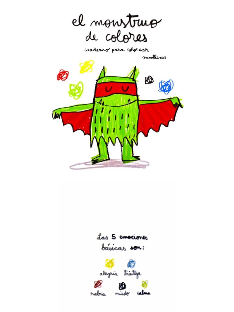 El Monstruo de Los Colores para Colorear PDF | PDF