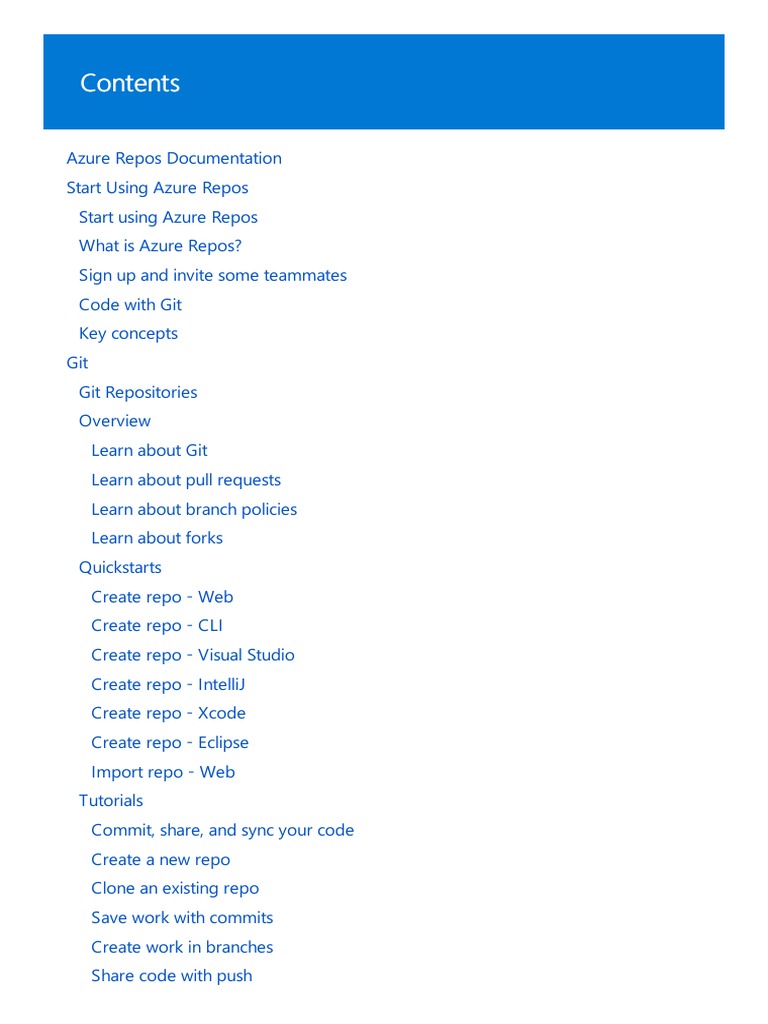 Azure Repos PDF | PDF | Version Control | Microsoft Visual Studio