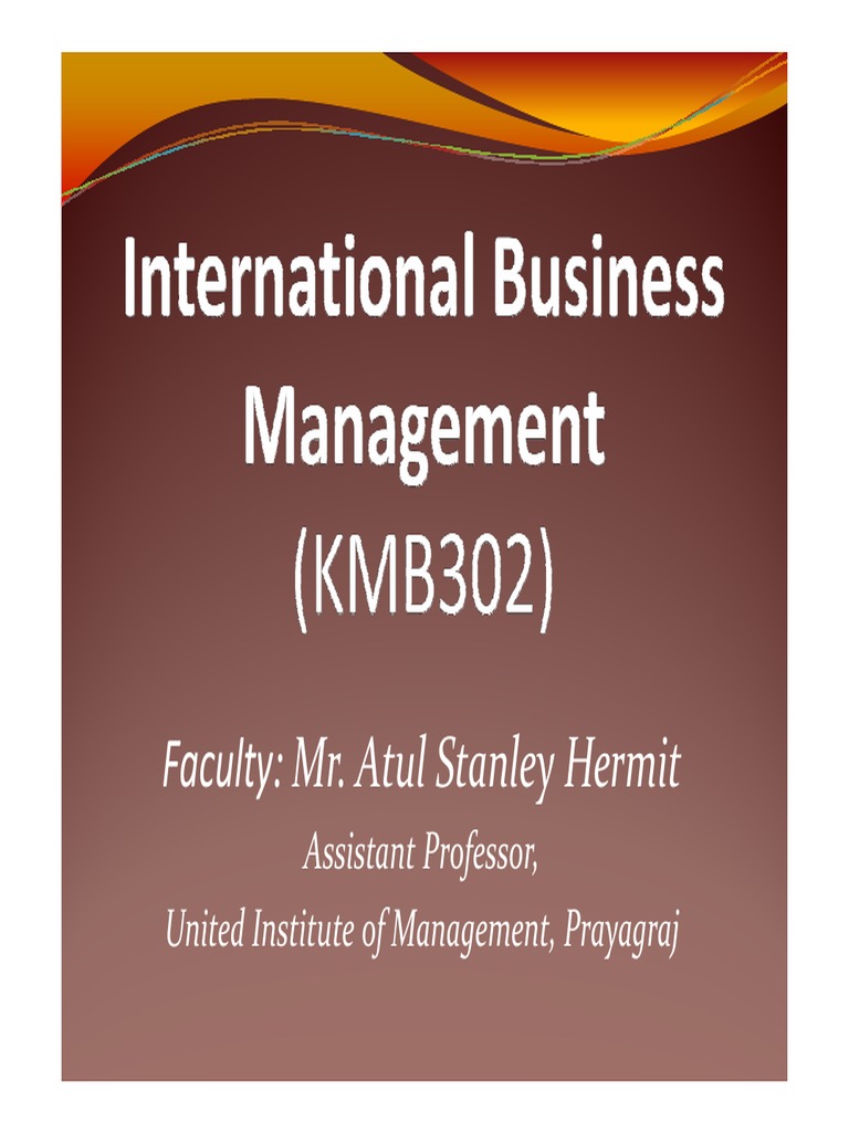 Understanding International Business Dynamics | PDF | International ...