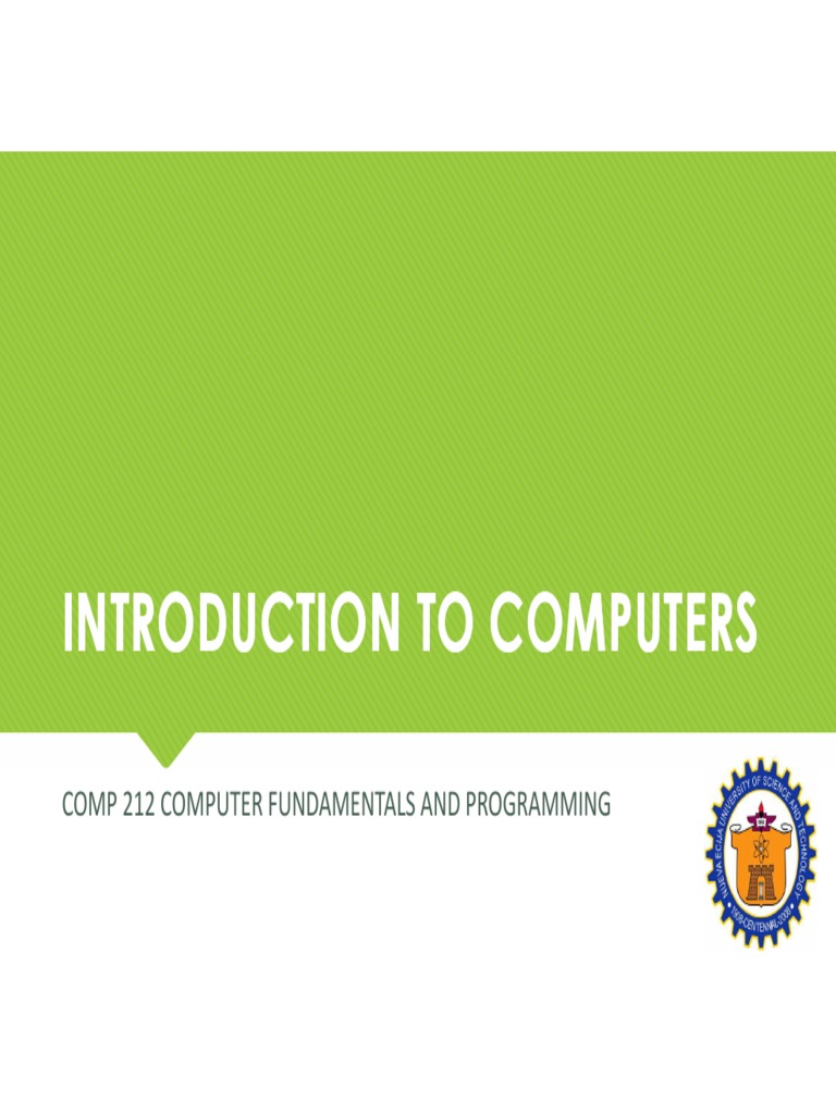 LEC 1 - COMP-212-Introduction-to-Computers | PDF | Supercomputer ...