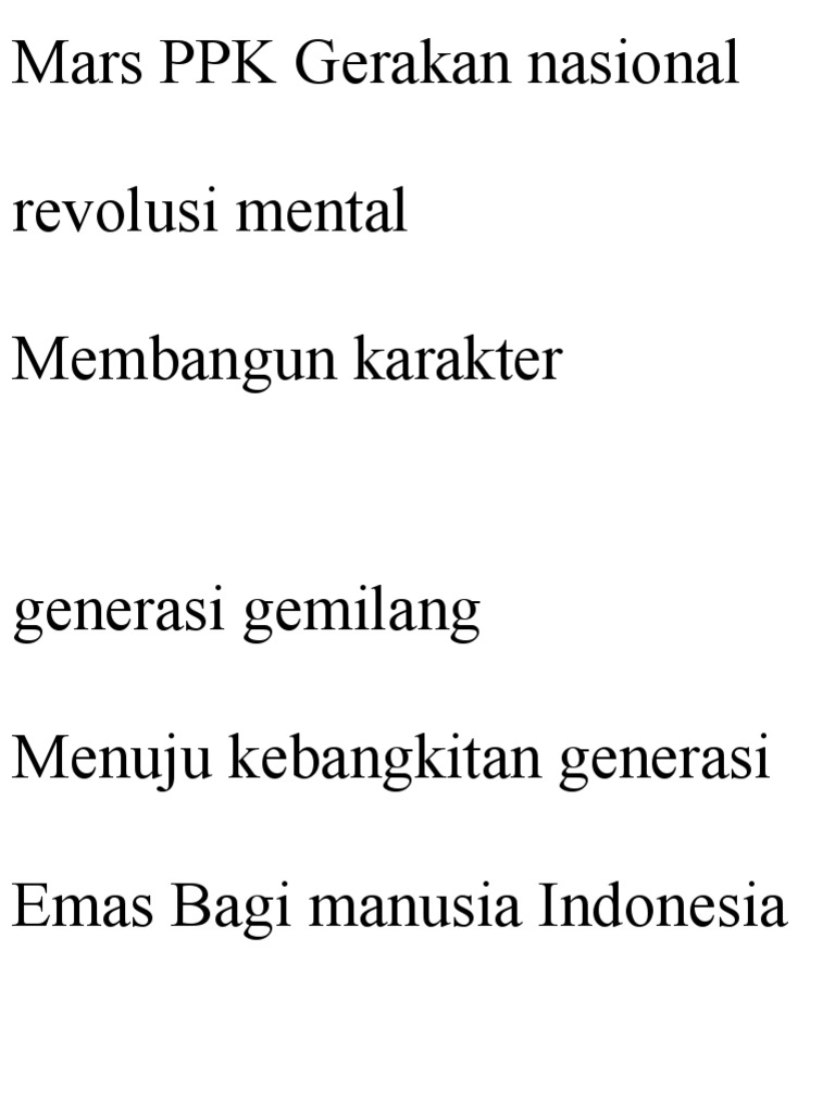 Mars PPK Gerakan Nasional | PDF