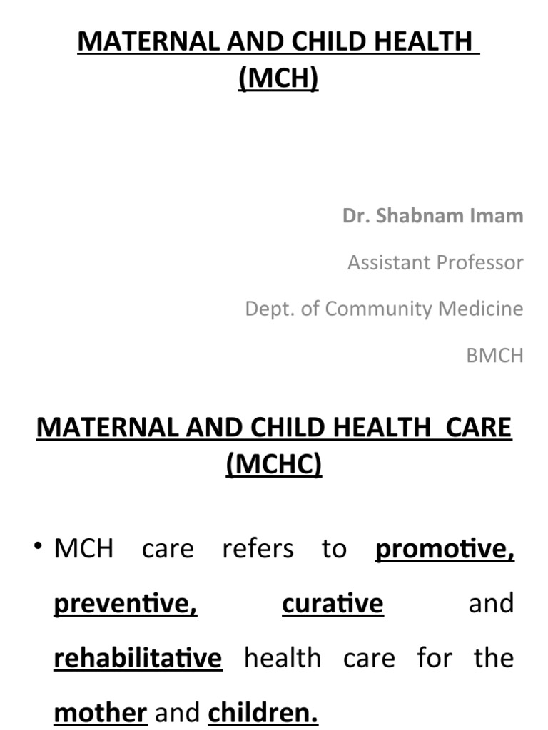 Maternal and Child Health Care Overview | PDF | Breastfeeding | Childbirth