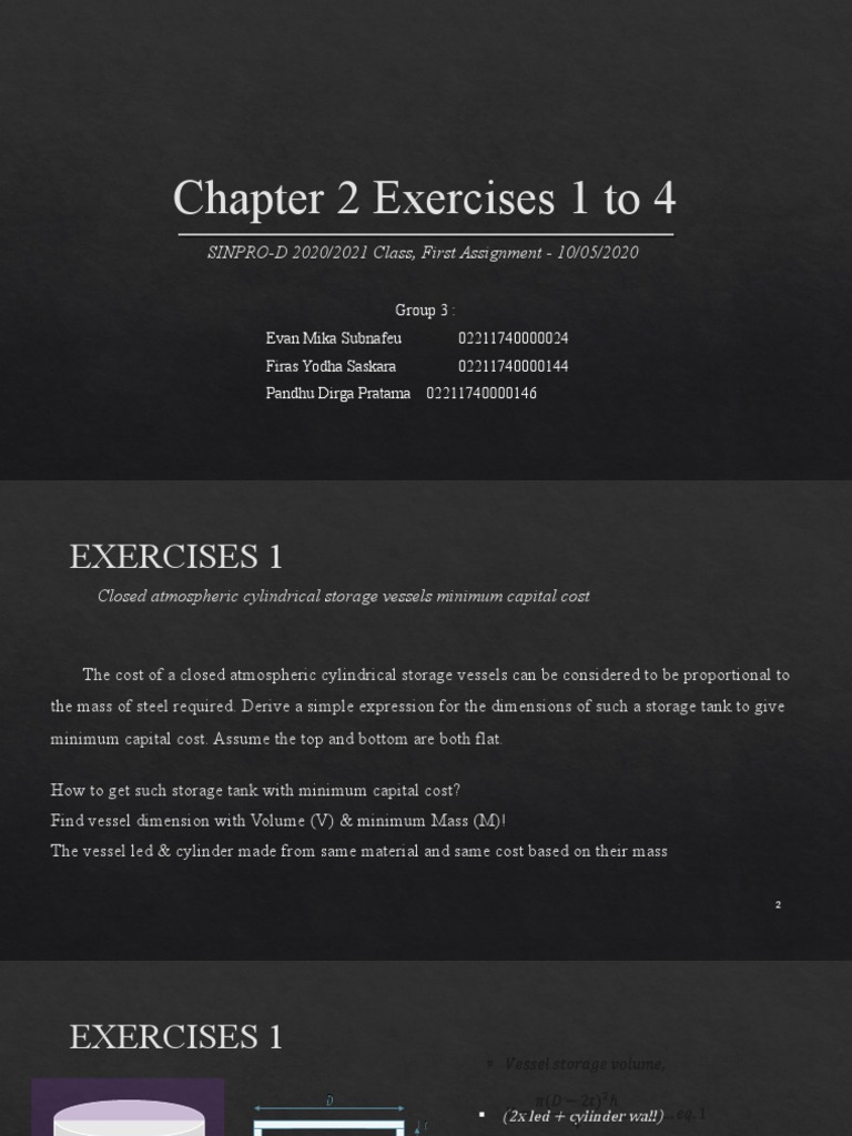 Chapter 2 Exercises 1 To 4 | PDF | Heat Exchanger | Boiler
