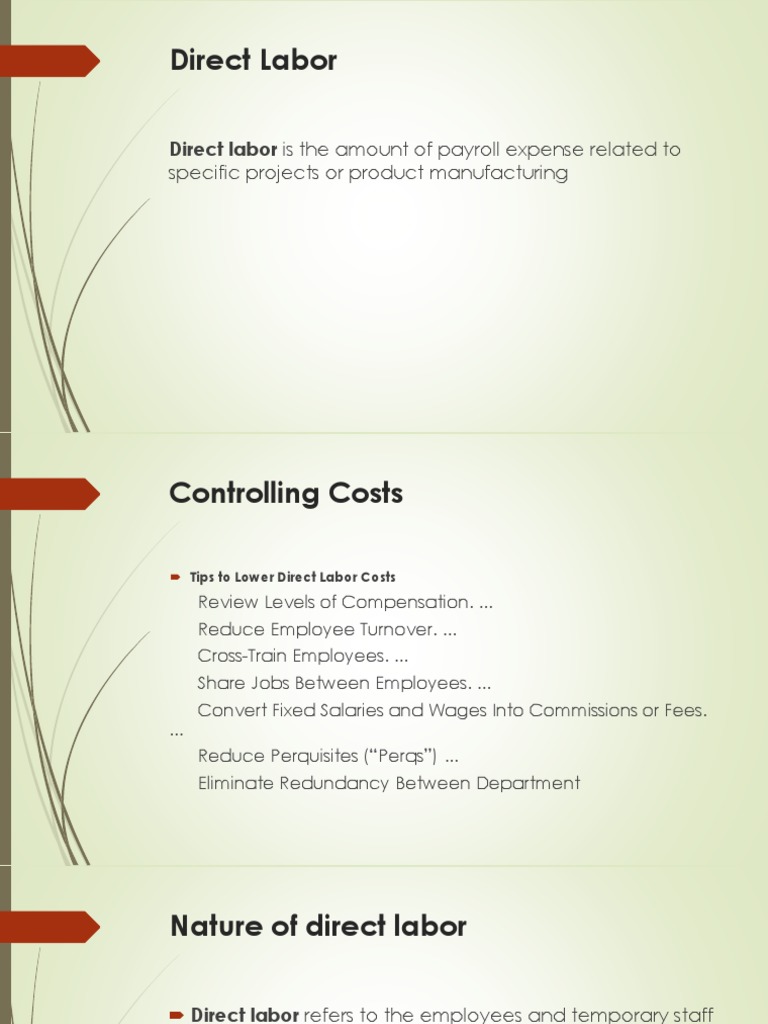 Direct Labor Cost Management Strategies | PDF | Payroll | Employment