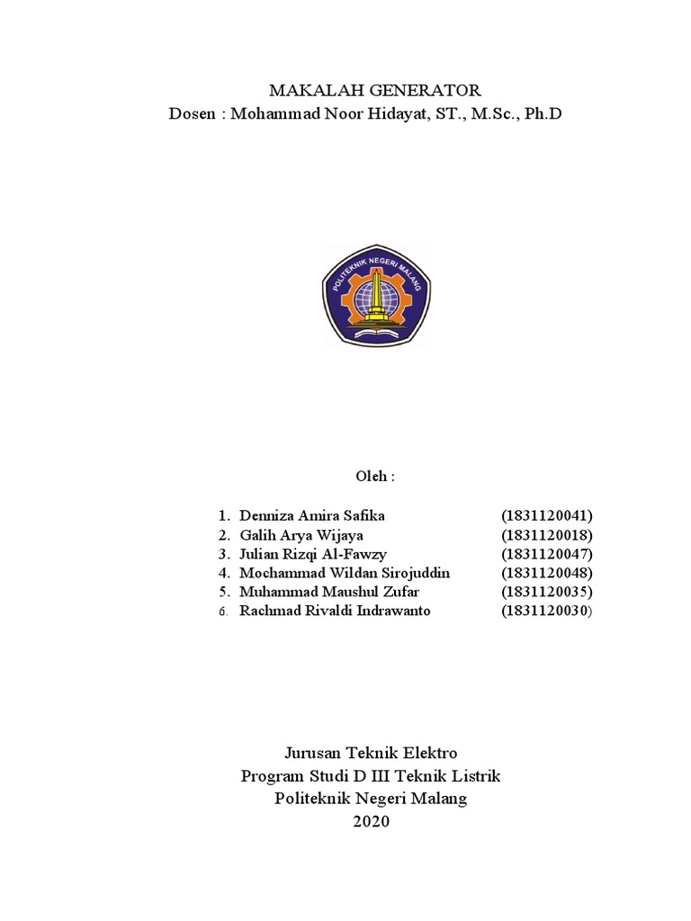 Makalah Generator | PDF