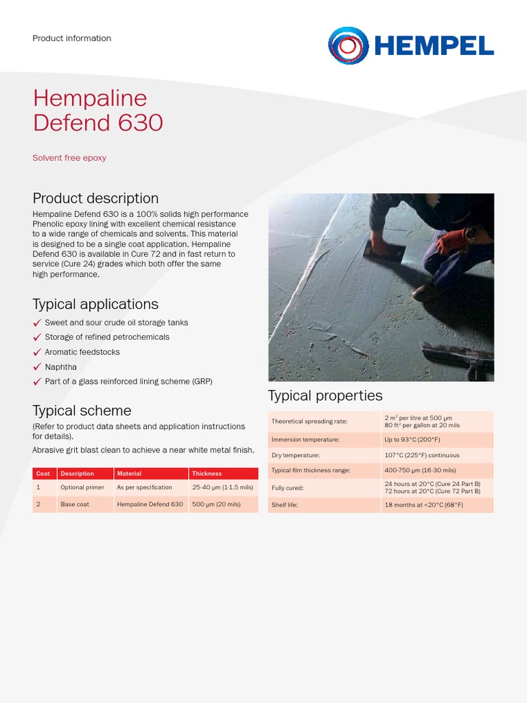 Hempaline Defend 630: Product Description | Download Free PDF | Epoxy ...