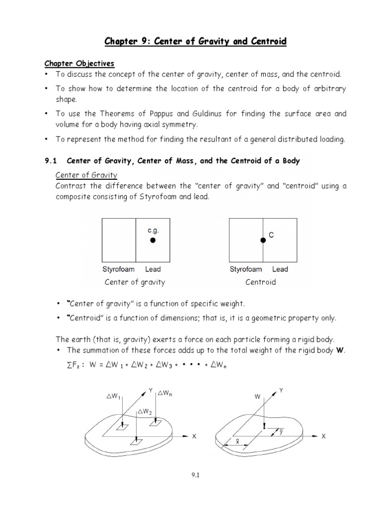 Centroid Location in Statics | PDF | Center Of Mass | Area