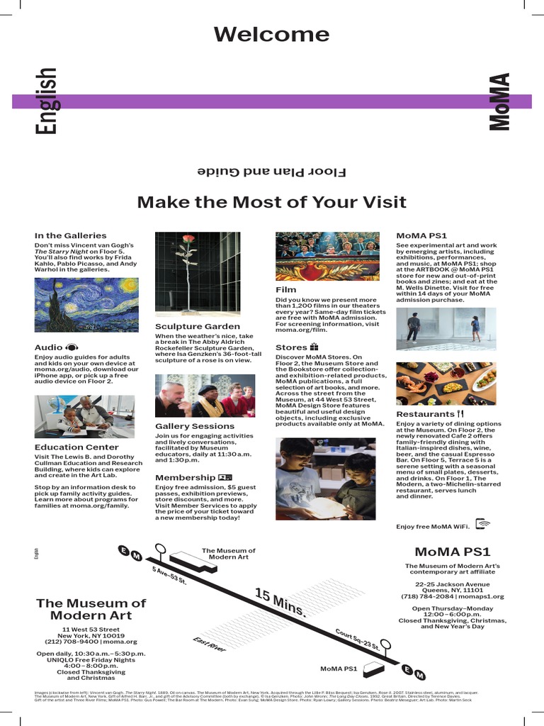 Moma Floor Plan | PDF | Restaurant And Catering | Library And Museum