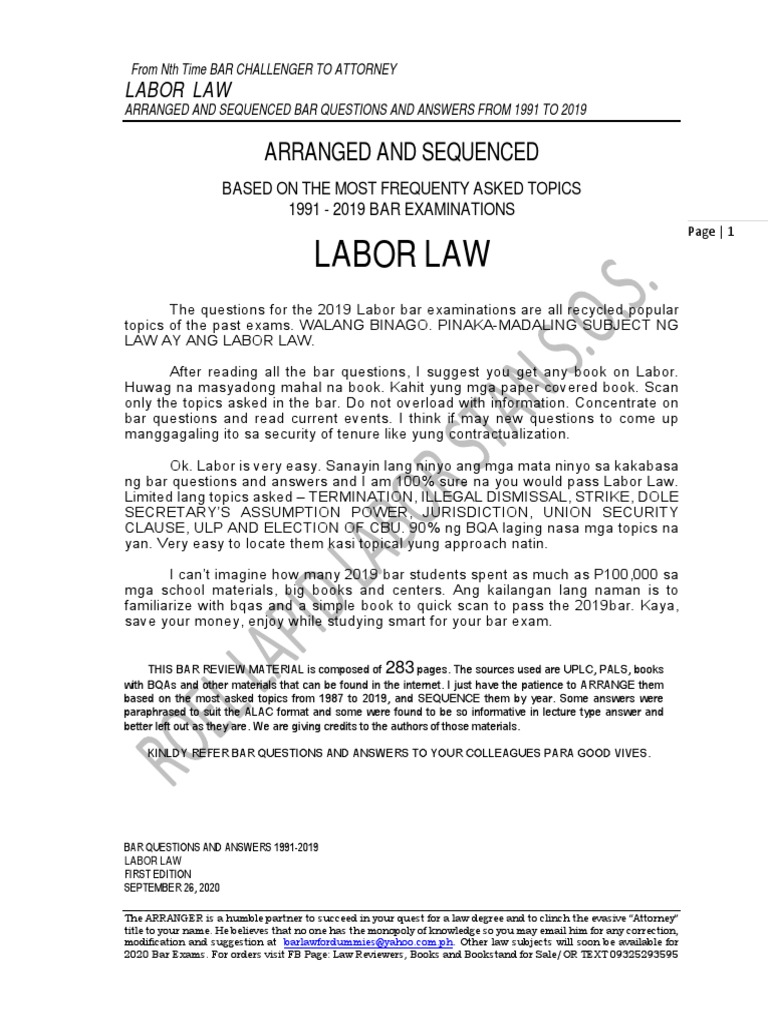 Labor Standards Bqa PDF | PDF | Employment | Foreclosure
