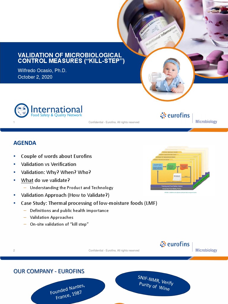 Validation of Thermal Processing as an Effective Microbiological ...