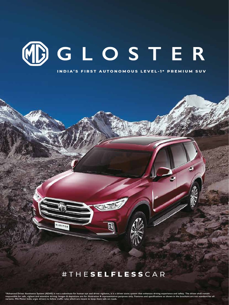 MG Gloster - Launch Brochure PDF | PDF | Vehicles | Motor Vehicle