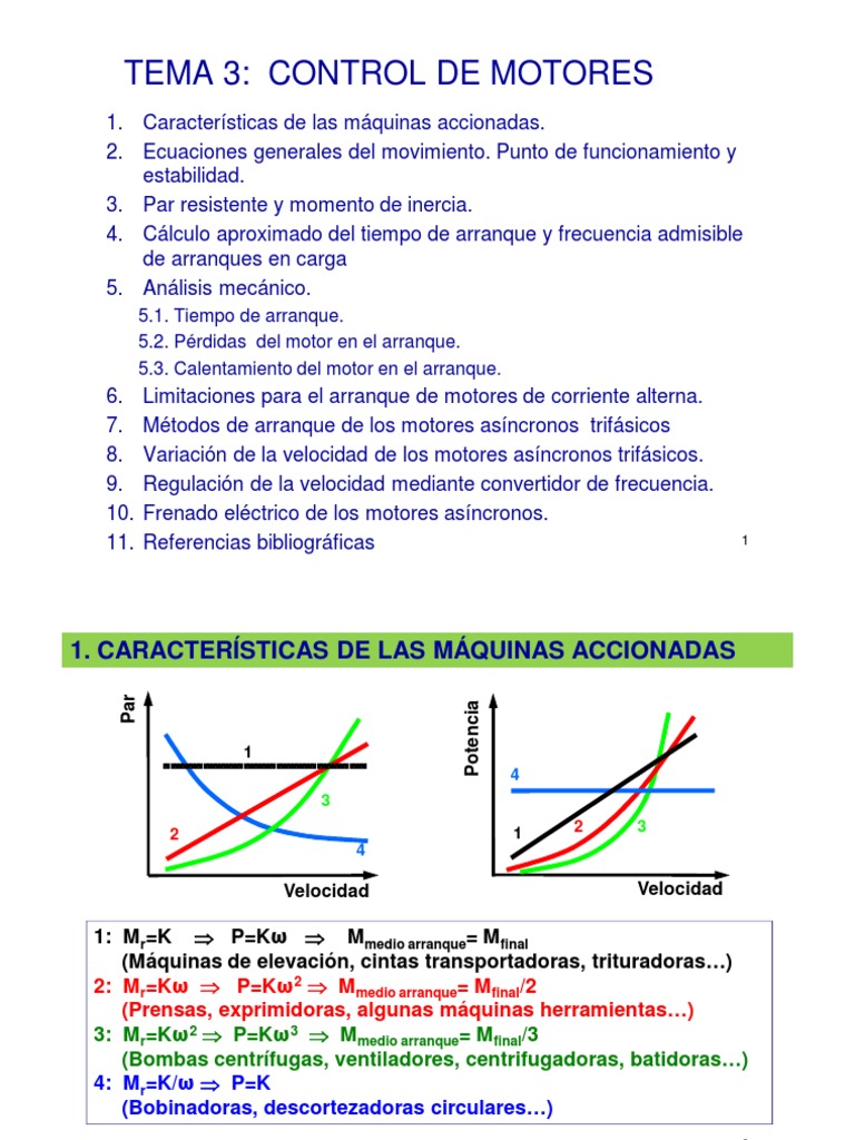 Tema 3 Control de Motores PDF | Descargar gratis PDF | Electricidad | Poder (Física)