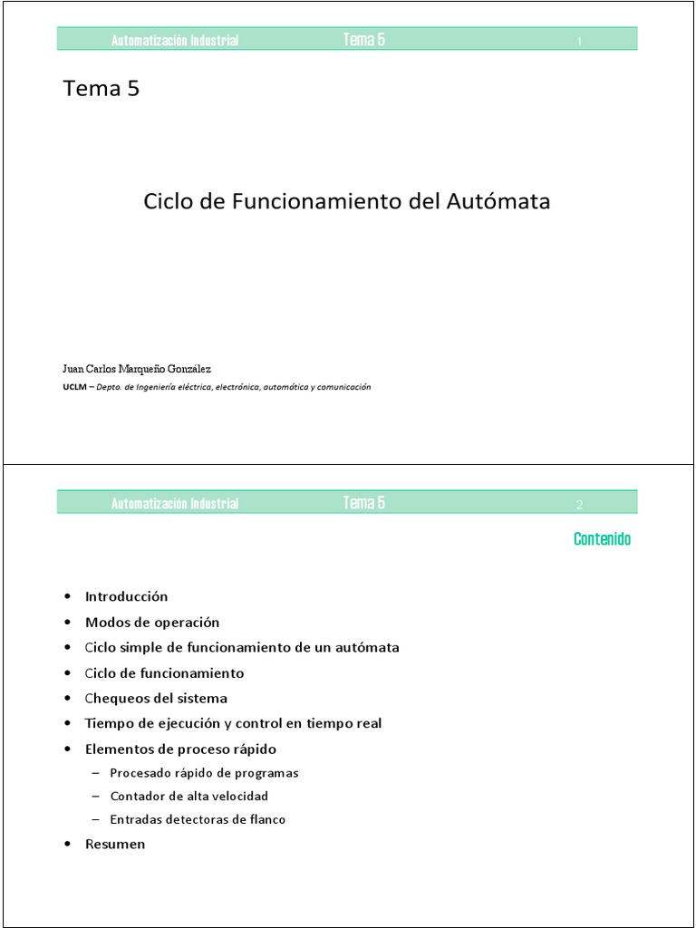 Ciclo de Funcionamiento Del Autómata | PDF | Programa de computadora | Programación