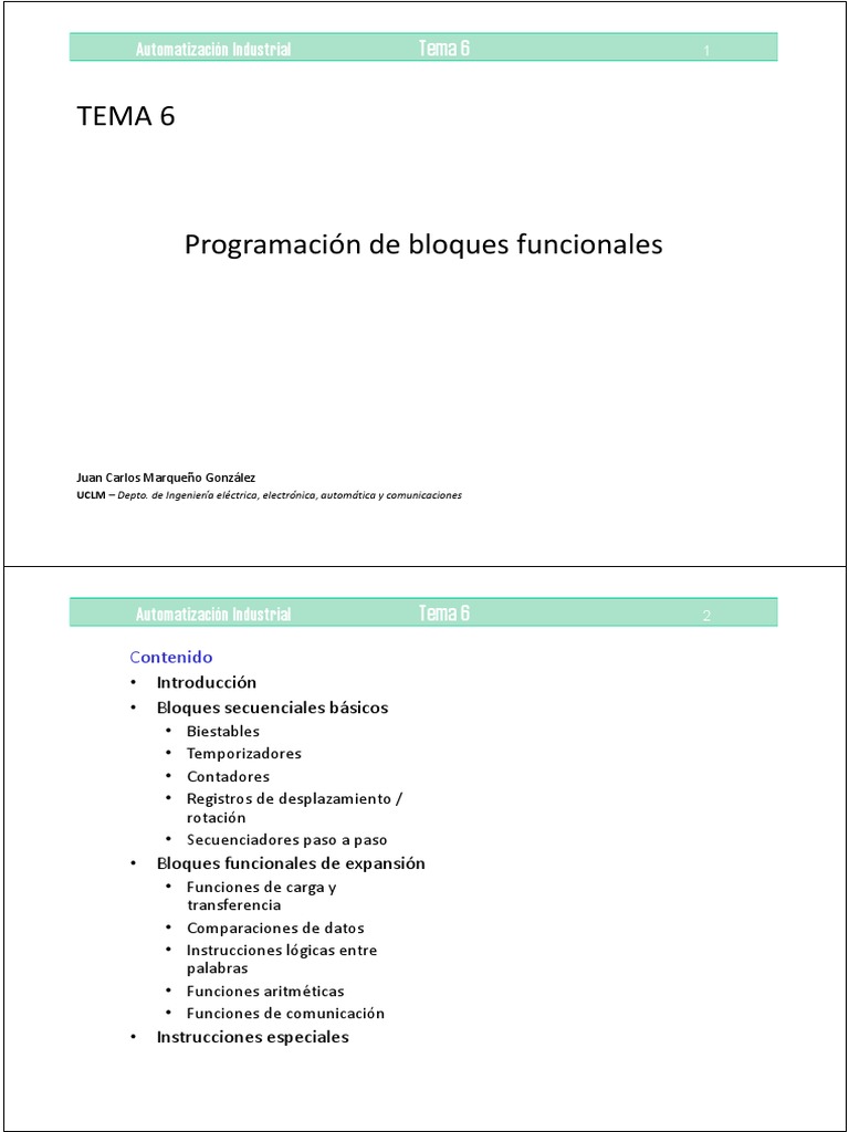 Programación de Bloques Funcionales | PDF | Poco | Programa de computadora