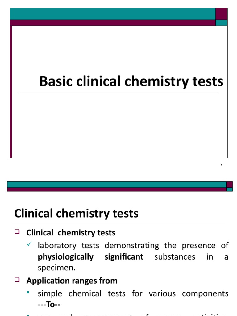 Basic Clinical Chemistry Tests | Download Free PDF | Alanine ...