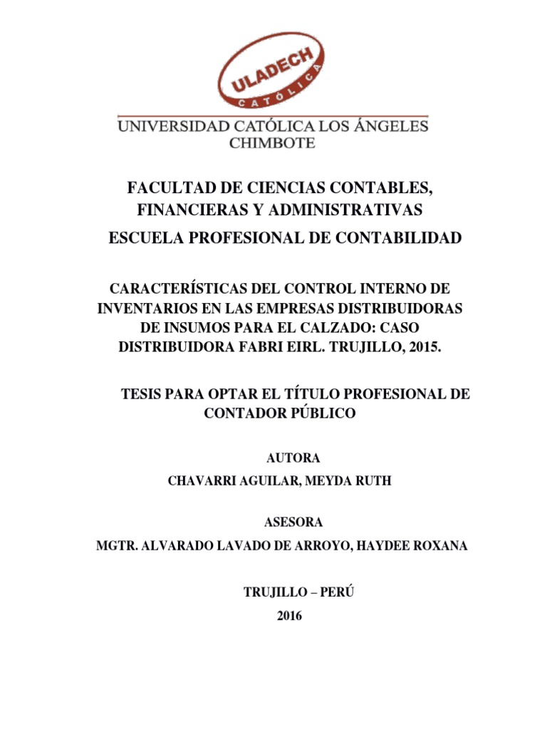 Control Inventarios Chavarri Aguilar Meyda Ruth | Descargar gratis PDF ...