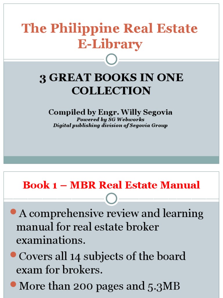 The Philippine Real Estate E-Library: 3 Great Books in One Collection ...