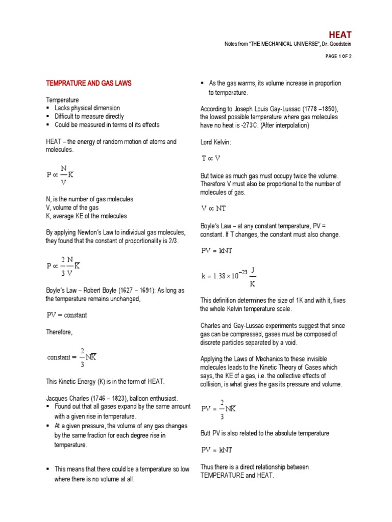 Understanding Heat and Gas Laws | PDF | Gases | Temperature