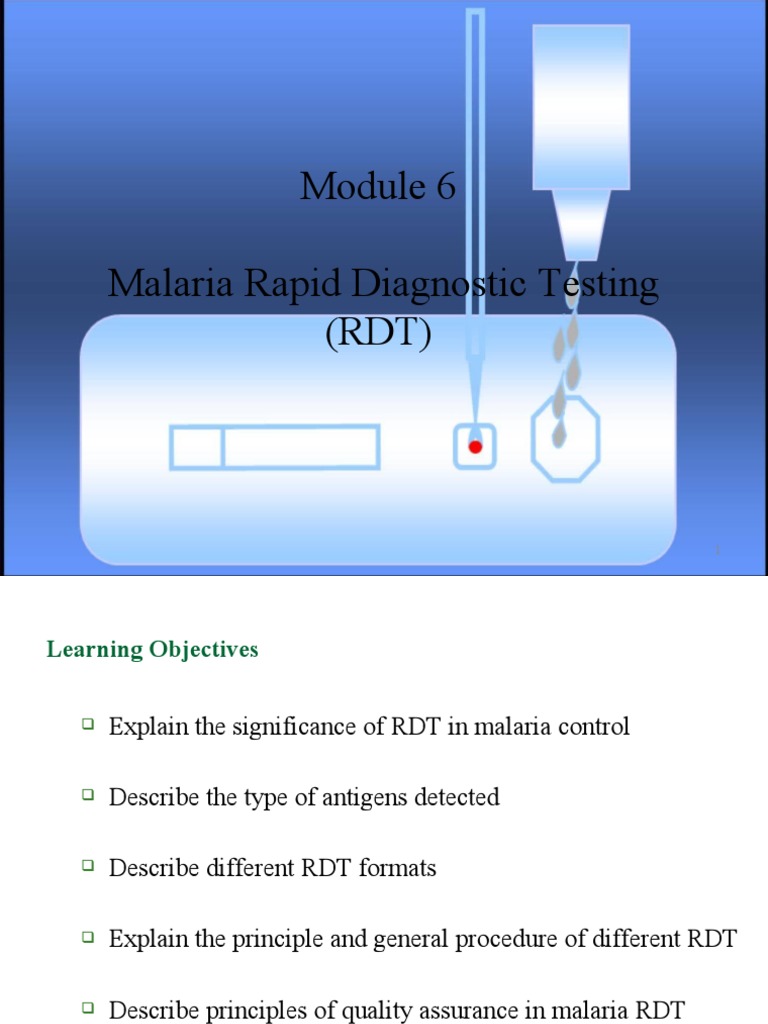 Malaria Rapid Diagnostic Tests (RDTS) | PDF | Biology | Immunology