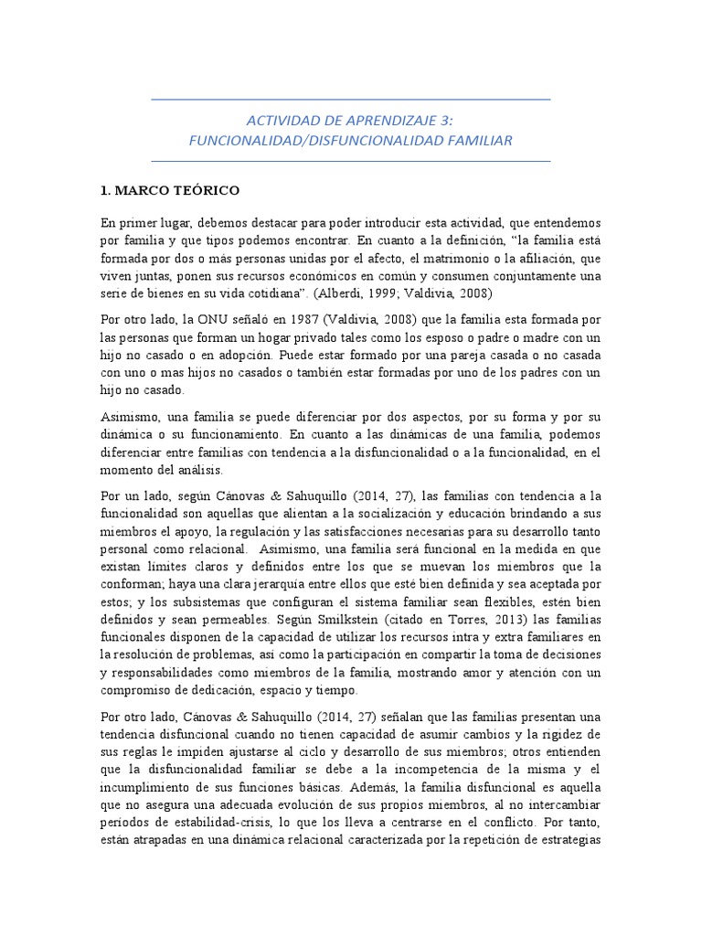 Actividad de Aprendizaje 3 (Pedagogía Familiar) | PDF | Familia | Las ...