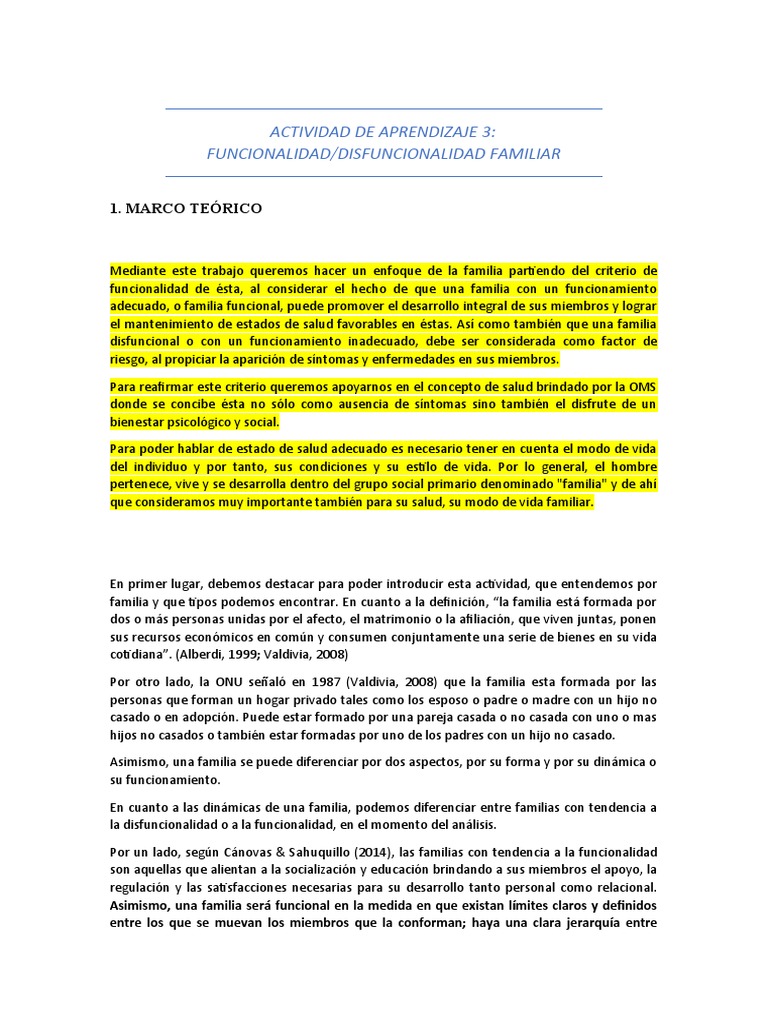 Funcionalidad y disfuncionalidad familiar | PDF | Familia | Las emociones