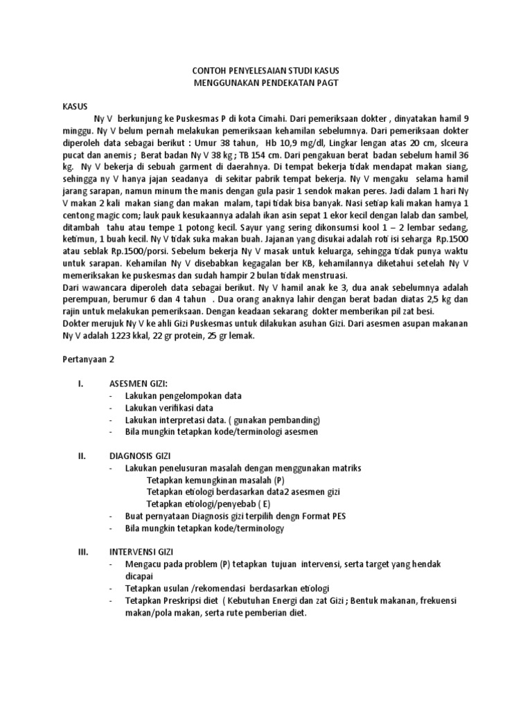 Contoh Penyelesaian Studi Kasus - V1 | PDF