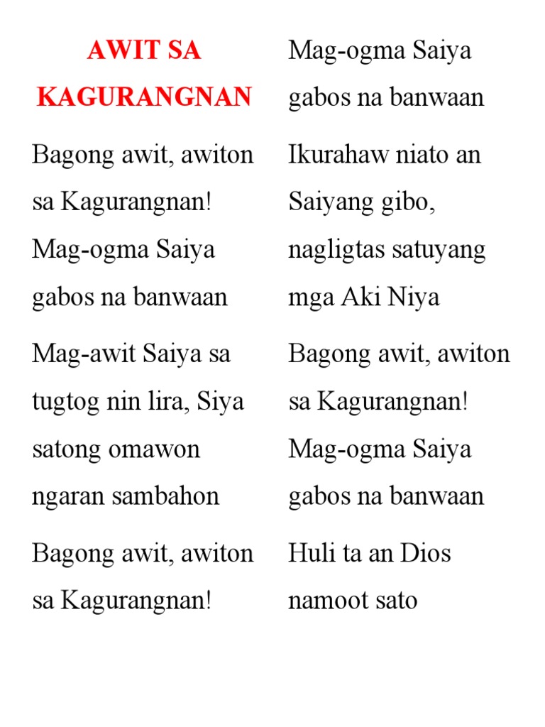 Bicol Mass Songs | PDF