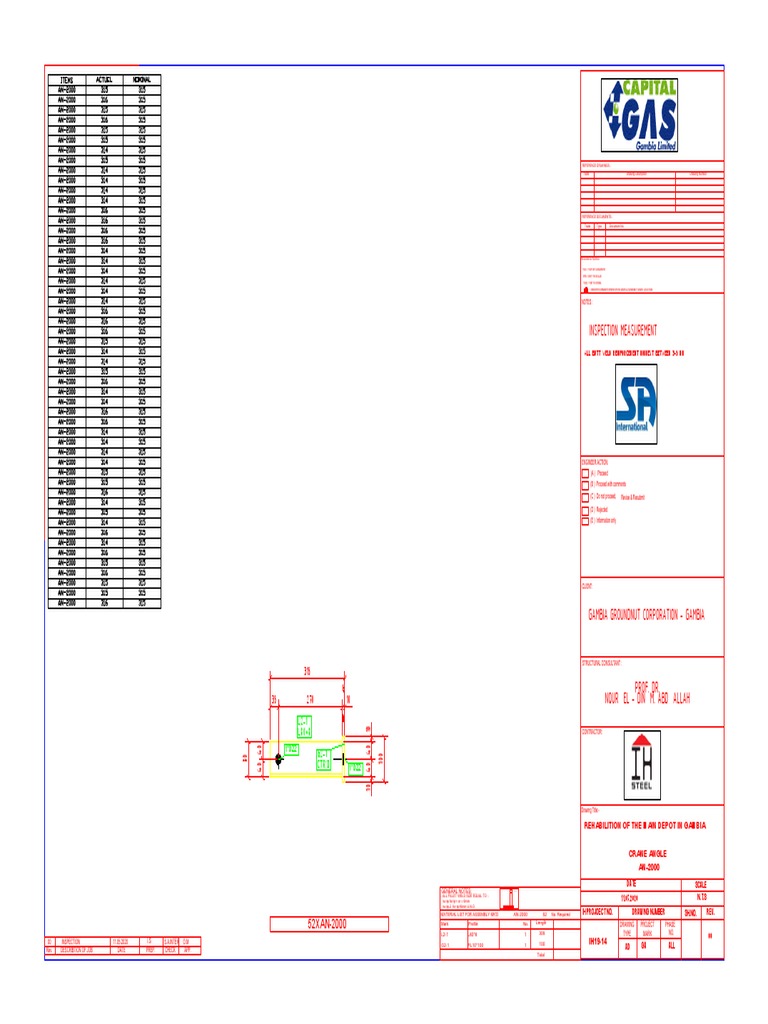 Inspection Measurement: Reference Drawings:-Drawing Description Drawing ...