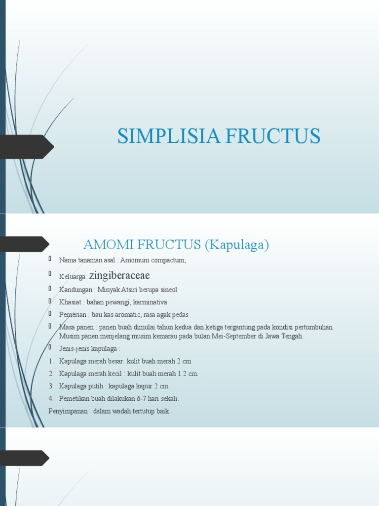 Simplisia Fructus | PDF