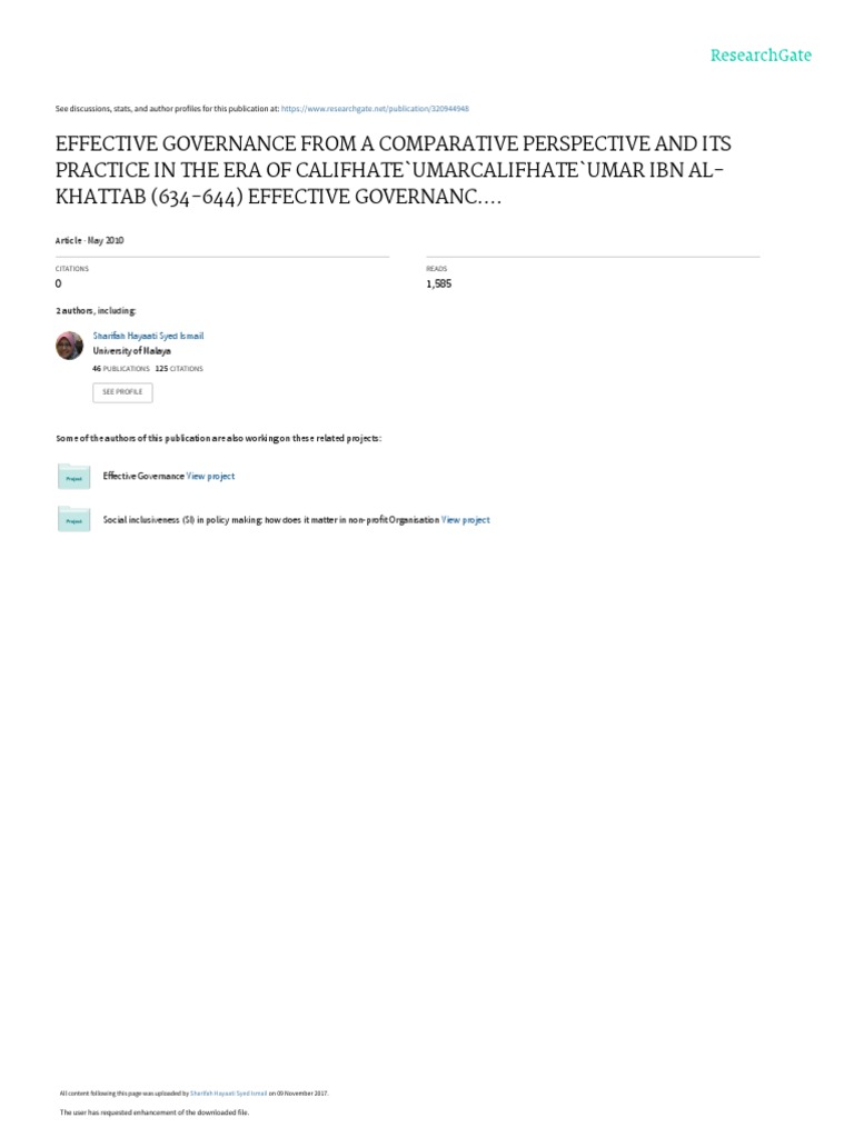 Umar Ibn Al Khattab Pdf Pdf Governance Sharia