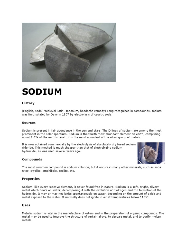 Sodium History | PDF
