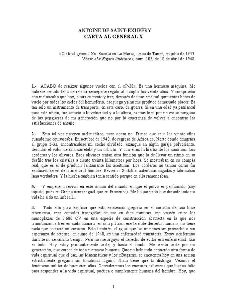 1.carta Al General X | PDF | Alma | Amor