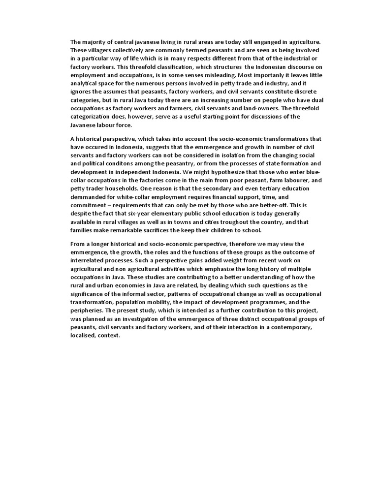 Rural Livelihoods in Java: Beyond a Threefold Classification of ...