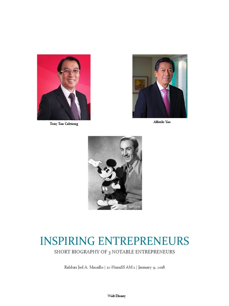 Inspiring Entrepreneurs: Short Biography of 3 Notable Entrepreneurs ...