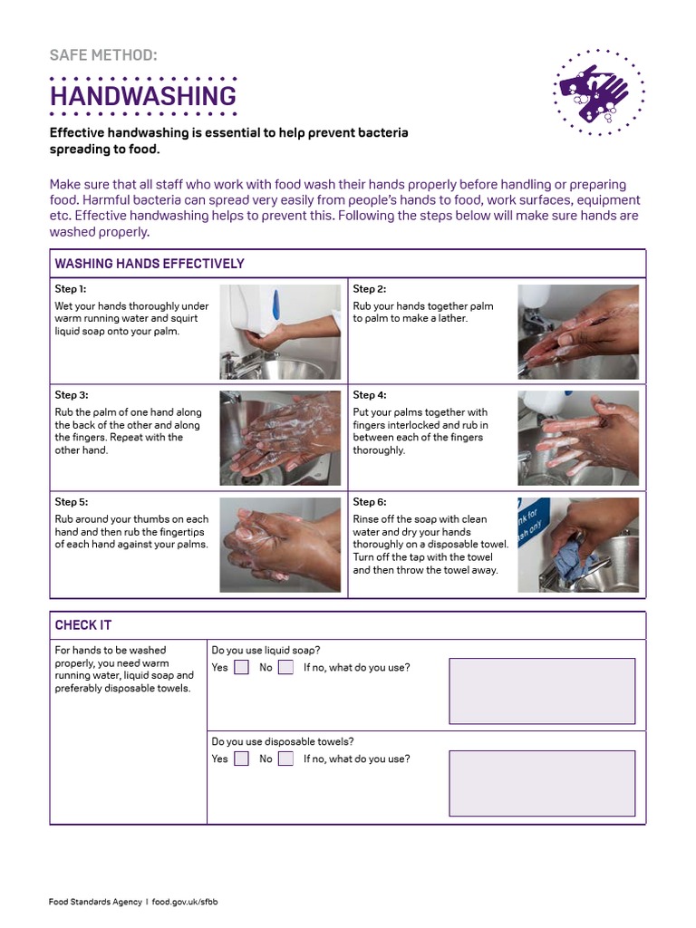 Handwashing: Safe Method | PDF | Hand Washing | Hygiene