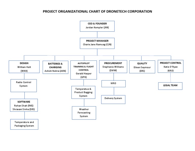 Dronetech Project Organizational Chart | PDF