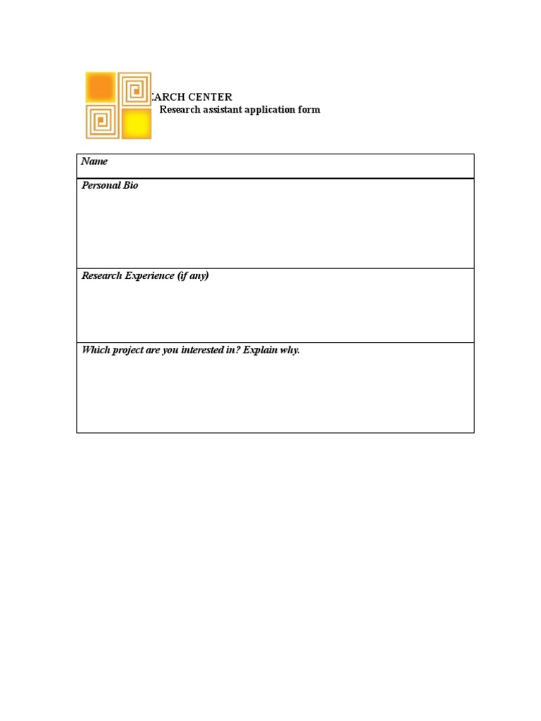 RA Application Form | PDF