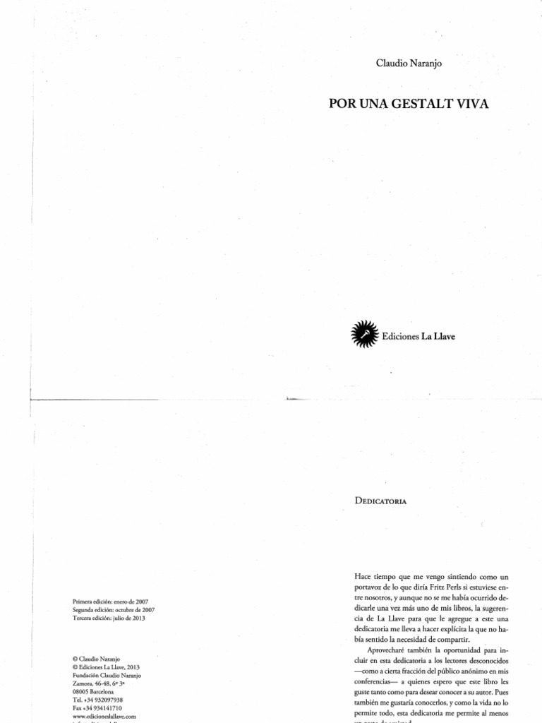 Por Una Gestalt Viva - Claudio Naranjo | PDF