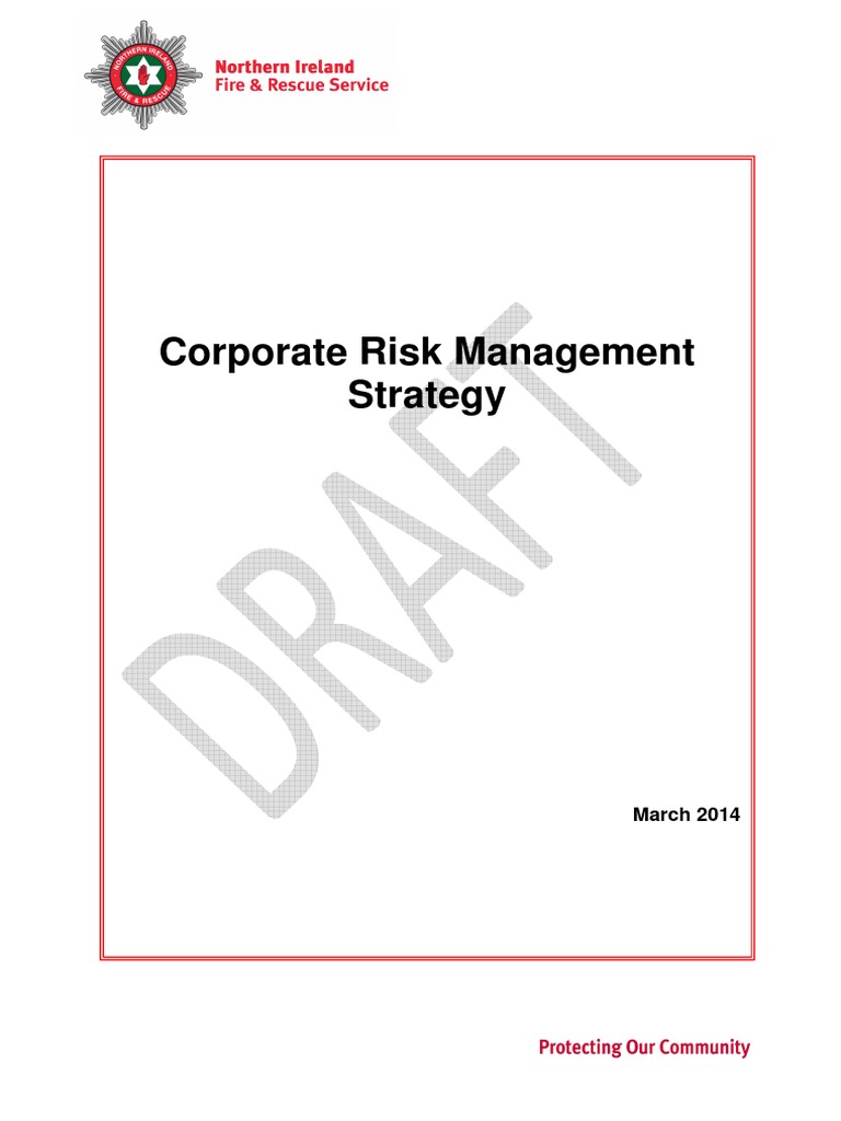 Draft Corporate Risk Management Strategy | PDF | Risk Management | Risk ...