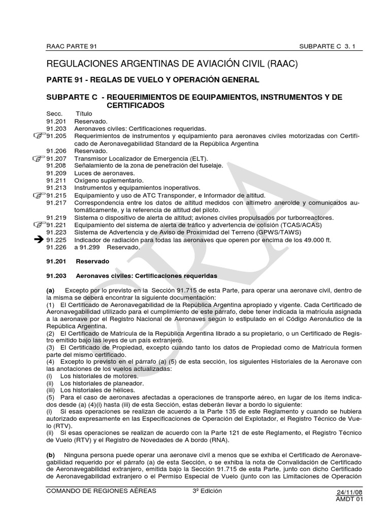 Reglas de Vuelo | Descargar gratis PDF | Reglas de vuelo por ...