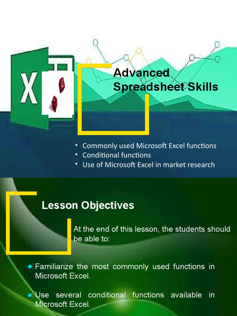 Advanced Spredsheet | PDF | Microsoft Excel | Summation