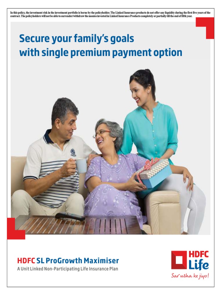 HDFC SL ProGrowth Maximiser Plan | PDF | Life Insurance | Insurance